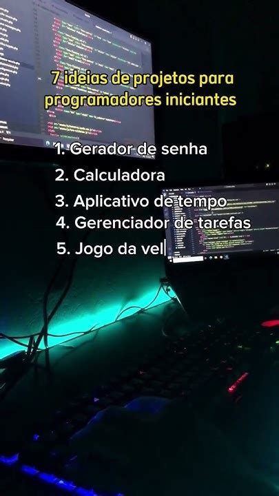 7 Ideias De Projetos Para Programadores Iniciantes 👩🏻‍💻 Code Dev Tech Tecnologia Youtube