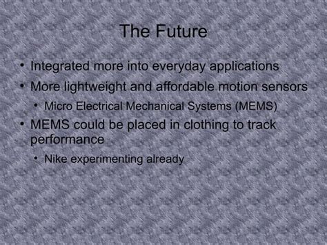 Motion Sensors Powerpoint PPT Technology Computing