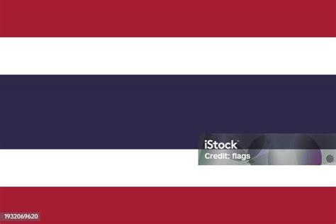 태국 국기입니다 플래그 아이콘입니다 표준 색상 표준 크기 직사각형 플래그입니다 컴퓨터 일러스트레이션 디지털 일러스트레이션 벡터 일러스트 레이 션입니다 0명에 대한 스톡 벡터