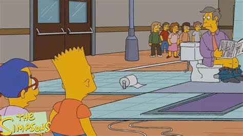 Principal Skinner Found In The Bathroom Without Clothes Homer Bart