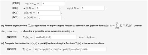 solved wave equation pde eigenfunction expansion i m trying