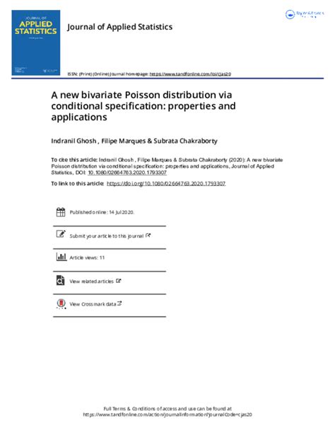 Pdf A New Bivariate Poisson Distribution Via Conditional