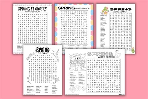 Free Printable Spring Word Searches