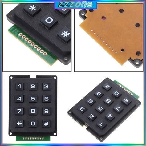 Zzz Matrixes Array 12 Key Membrane Button Keypad Keyboard Modules Diy 12 Key Keypad Shopee
