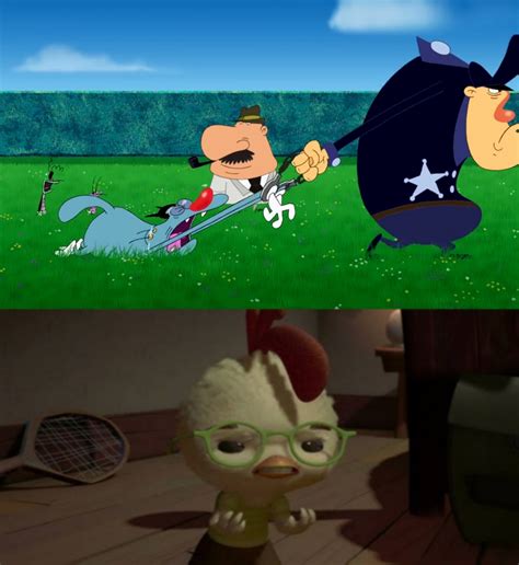 Chicken Little Hates Oggy Got Arrested By Guisep58 On Deviantart