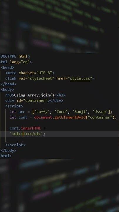 Javascript Ways To Use Array Join Methods Shorts Youtube