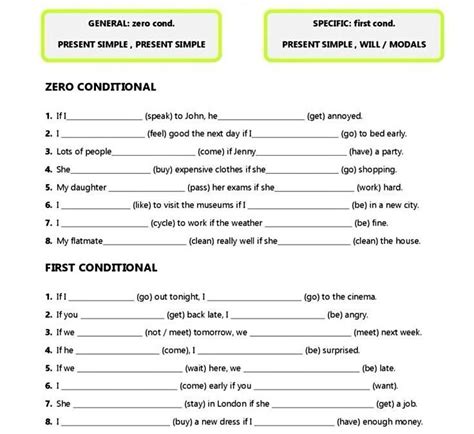 Zero Conditional Exercise 1