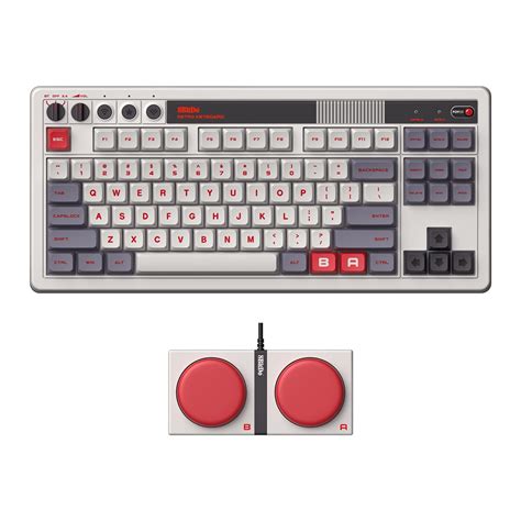 8BitDo Retro Gamer Keyboard, Bluetooth/2.4G/USB-C, 87 Keys ...