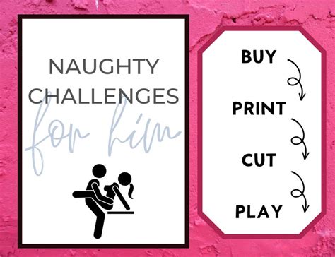 Sex Game 120 Sex Challenges For Him And Her Printable Kinky Game For Couples Kinky Games