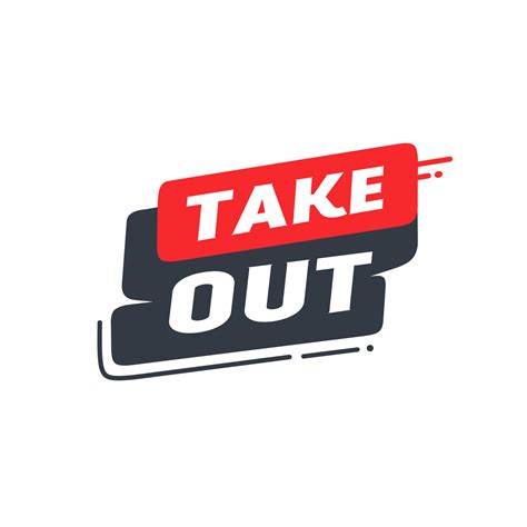 Take Out Banner Design Vector Illustration Modern Style Web Element