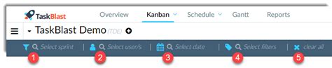 Kanban Filters Taskblast Project Management Software