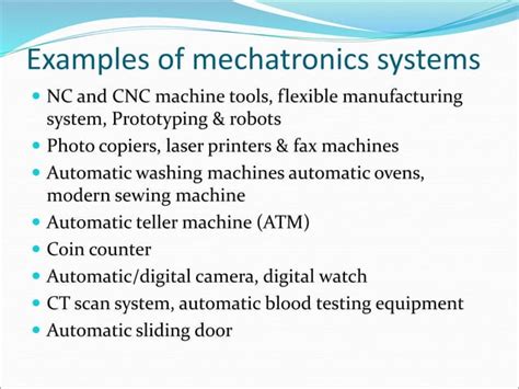 Mechatronics Unit I Introduction Ppt Technology And Computing