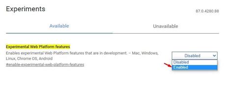 How To Enable Experimental Web Platform Features In Chrome Browser