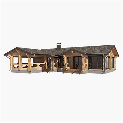 Log Cabin D Models For Download TurboSquid