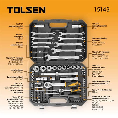 82pcs Socket Set Industrial Tolsen® Tools