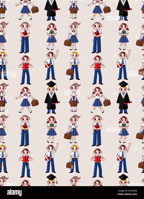 Seamless Student Pattern Stock Vector Image And Art Alamy