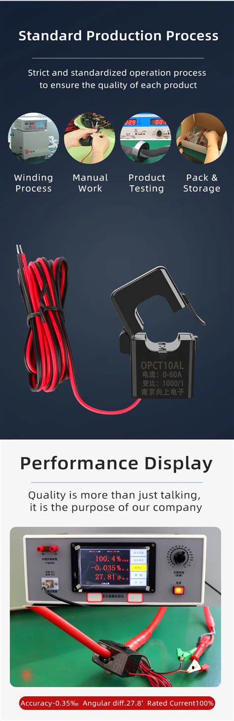 Miniature High Frequency Split Core Current Transformer Opct10atl 5a 5ma 50a 20ma Sensor Ac For