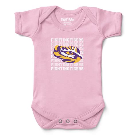 Infant Chad And Jake Light Pink Lsu Tigers Retro Bodysuit