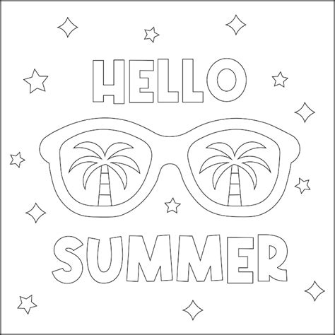 안녕하세요 여름 색칠 공부 이미지 Freepik에서 무료 다운로드