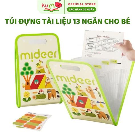 Mideer Accordion Folder A4 Size Document Bag Made Of Plastic With 13 Compartments Shopee Malaysia