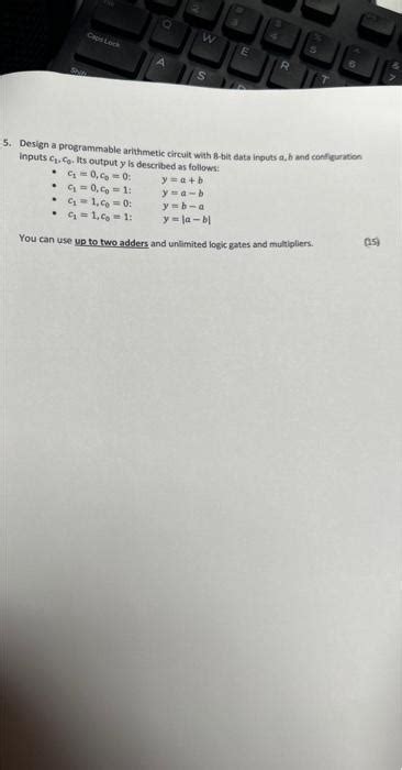 Solved 5 Design A Programmable Arithmetic Circuit With Bbit