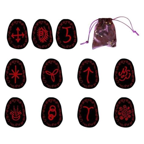Ensemble De Runes De Sorcière Avec Symbole Gitan Gravé Kesoto1 Achat