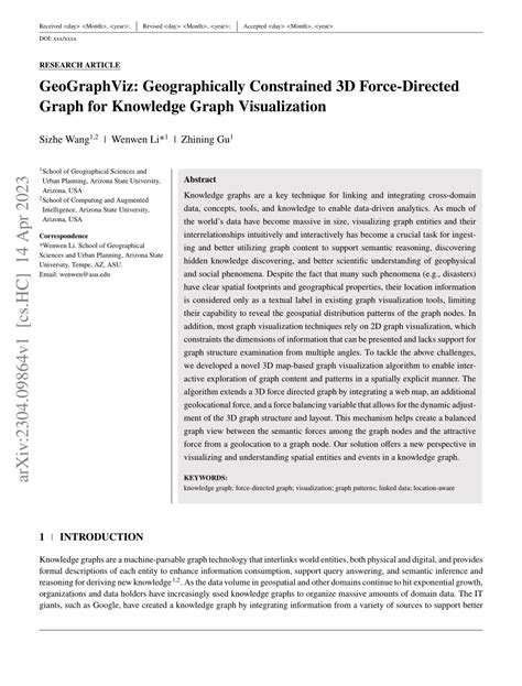 pdf geographviz geographically constrained 3d force‐directed graph for knowledge graph
