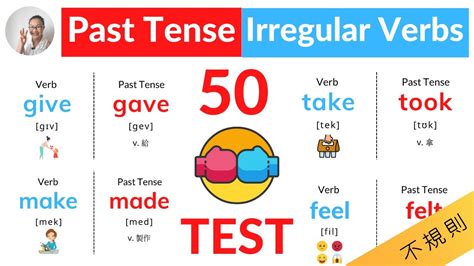國二上第二課英文文法 50個常用過去式不規則動詞變化測驗 50 Common Past Tense Irregular Verbs