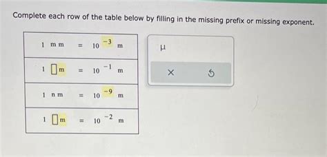 Solved Complete Each Row Of The Table Below By Filling In