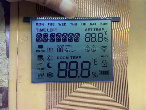 Oem Fstn Lcd Display Positive Mode Monochrome Graphic 12 Oclock Viewing Angle For Thermostat