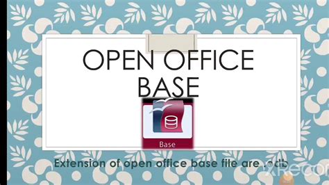 Open Office Base Part3 Youtube