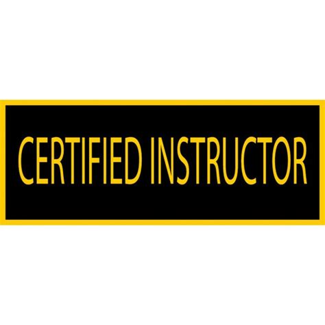 Certitified Instructor Patch Pack Of 5