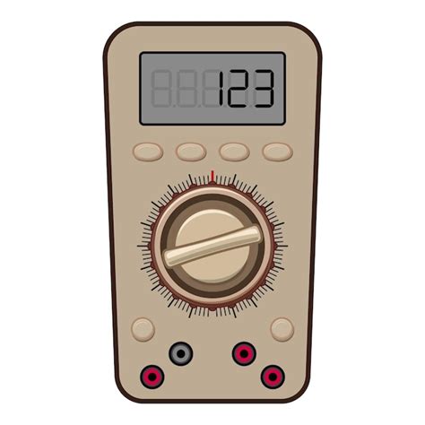 Premium Vector Digital Multimeter Showing Measurement Value