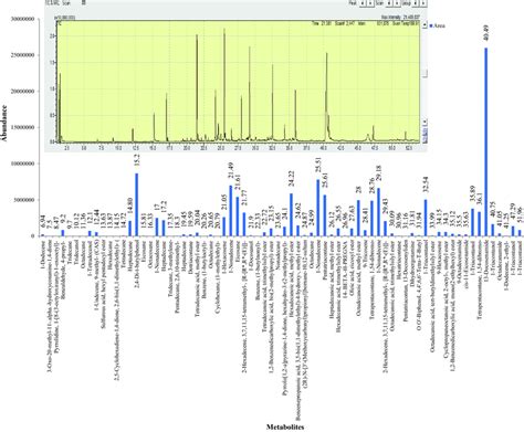 Gcms Analysis Of Secondary Metabolites Produced By The Isolate Pm1 Download Scientific
