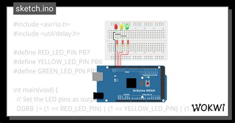 Traffic Lights Ino Wokwi Esp32 Stm32 Arduino Simulator