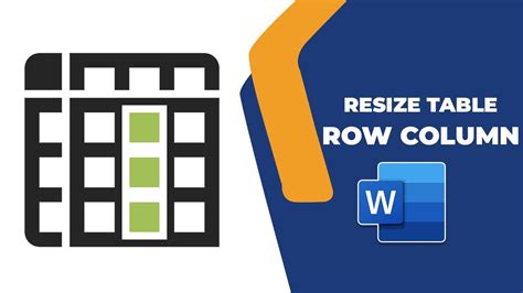 How To Resize Table Row And Column In Word Youtube