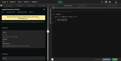 Vethika Venkatraman On Linkedin Day 250 Problem Largest Element In Array☘️ Given An Array A