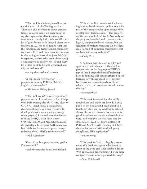 Solution Sams Php And Mysql Web Development 3rd Edition Studypool