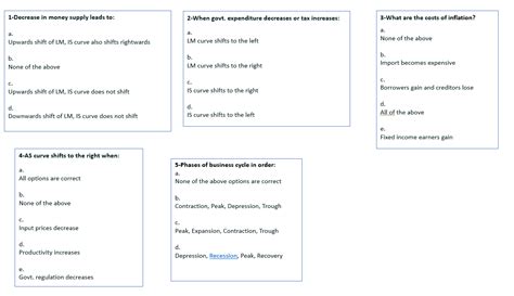 Solved Begin Tabular L 1 Decrease In Money Supply Leads