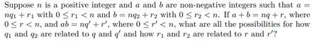 Solved Suppose N Is A Positive Integer And A And B Are Chegg