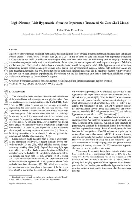 Pdf Light Neutron Rich Hypernuclei From The Importance Truncated No