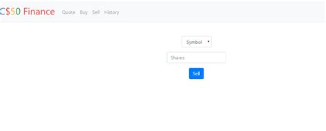 Pset CS Finance Sell Function Dropdown List Of User Shares NOT Displayed Via Sell Html