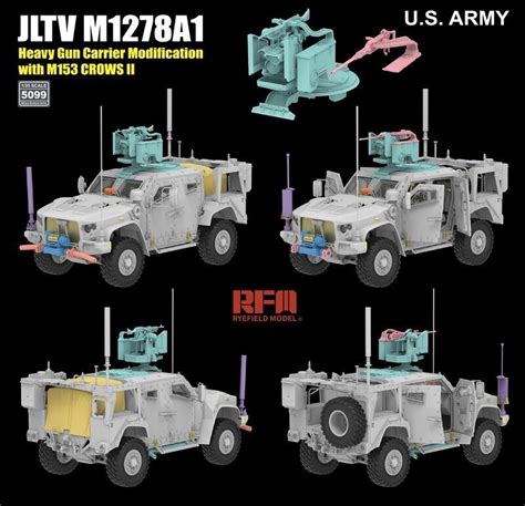 Ryefield Model Rfm Rm 5099 1 35 Jltv M1278a1 Heavy Gun Carrier W M153 Crows Ii Ebay
