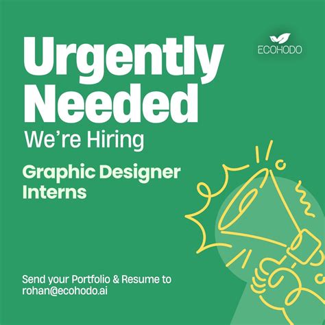 Rohan Kumar On Linkedin Hiring Graphicdesigner Interns Ecohodo Graphics