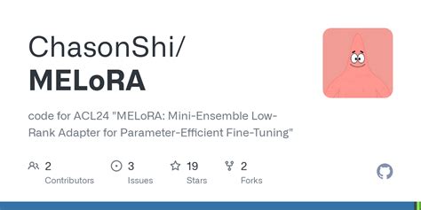 Github Chasonshimelora Code For Acl24 Melora Mini Ensemble Low Rank Adapter For Parameter