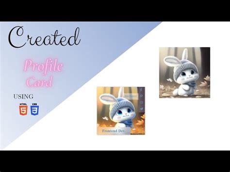 How To Create Profile Card Profile Card Using Html Css Javascript Youtube