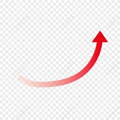 빨간색 위쪽 화살표 화살표 일러스트오르기상승 곡선클립 아트 Png 일러스트 무료 다운로드 Lovepik