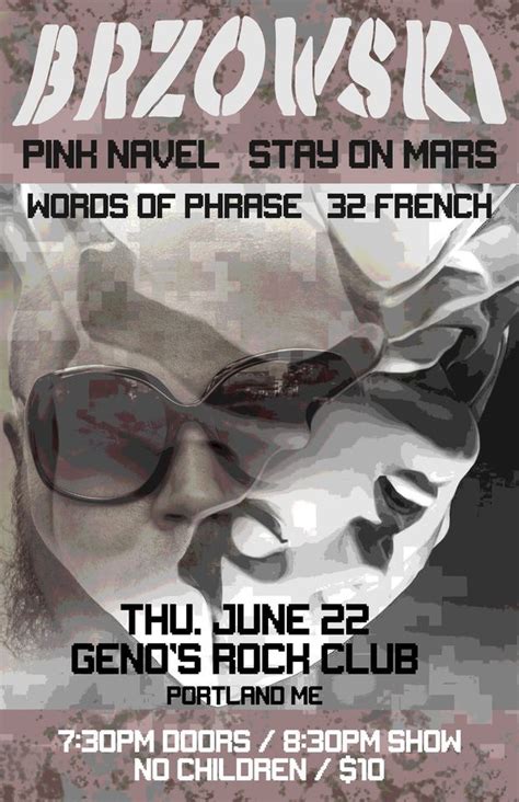 Brzowski W Pink Navel Stay On Mars Words Of Phrase 32 French Genos Rock Club Portland