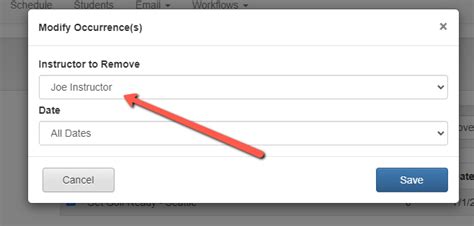 Adding Or Removing An Instructor From An Event Uschedule Knowledge Base