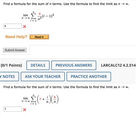 Solved Find A Formula For The Sum Of N Terms Use The Chegg Com